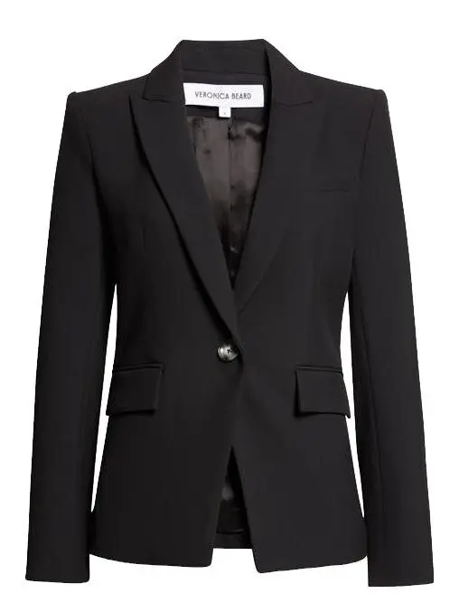 Veronica Beard Miller Stretch Crepe Dickey Jacket - Black