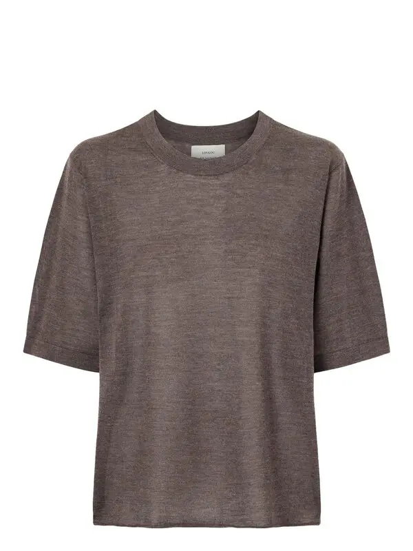 Loulou De Saison Mélange Cashmere T-shirt - Brown