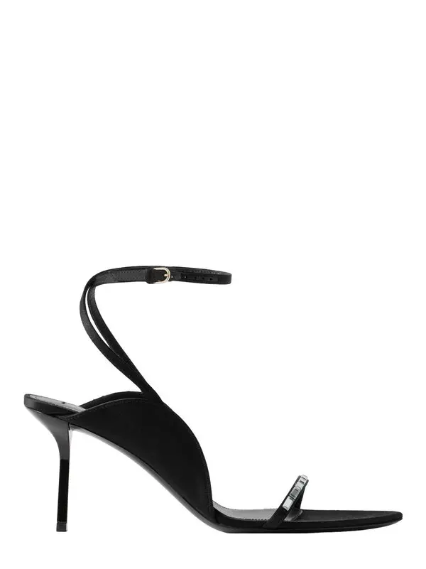 Victoria Beckham Eliza Crystal-embellished Satin Sandals - Black