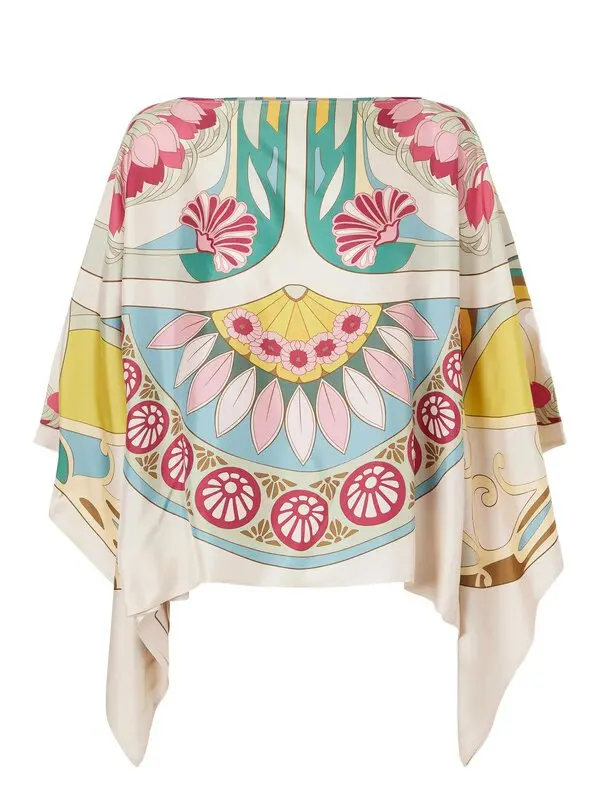 La DoubleJ Printed Silk-twill Blouse - Multi