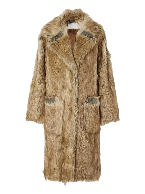 THE FRANKIE SHOP Rella Plush Coat - Camel