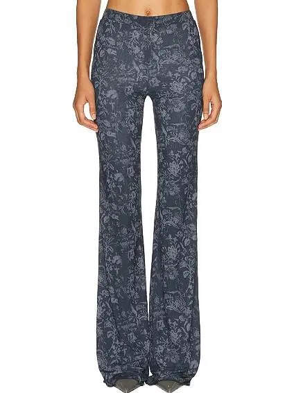 JADE CROPPER Flared Mesh Trousers - Grey