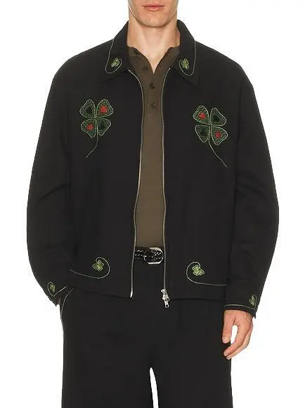 BODE Embroidered Clover Jacket - Black