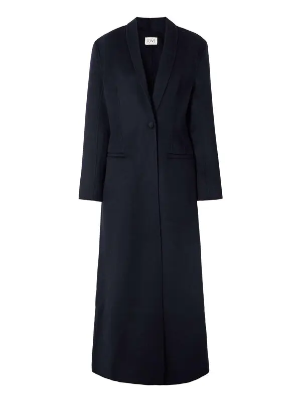 Tove Zahra Wool-blend Coat - Navy