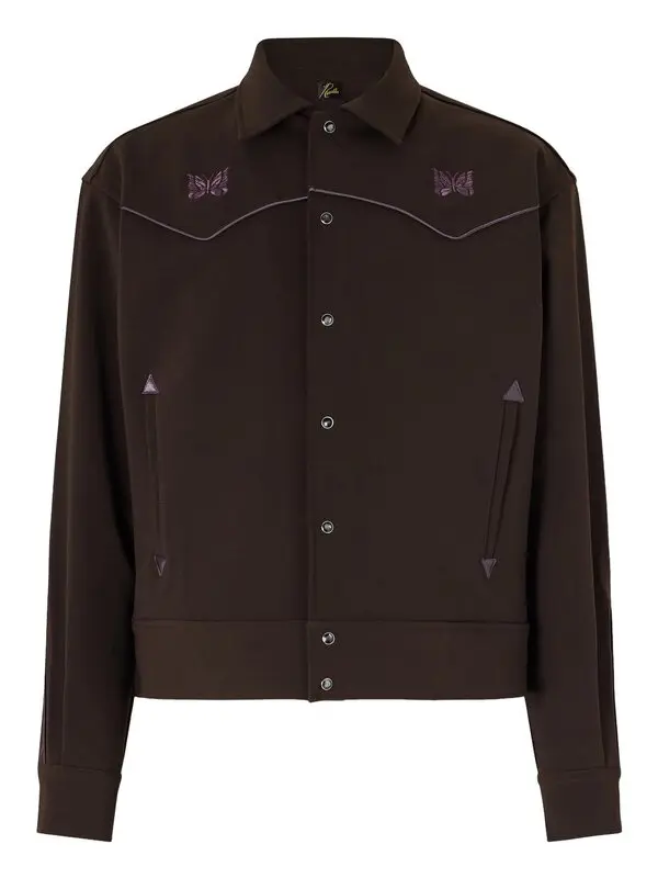 Needles Piping Cowboy Embroidered Jacket - Brown