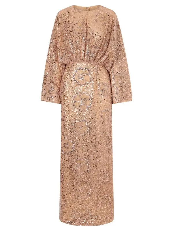 Elie Saab Embellished Silk-blend Tulle Gown - Brown