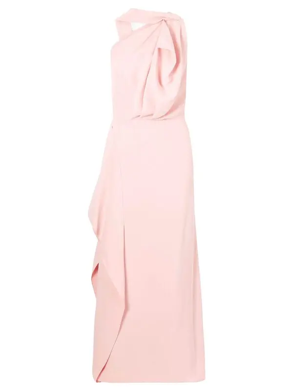 Maticevski Priority Asymmetric Draped Crepe Gown - Pink