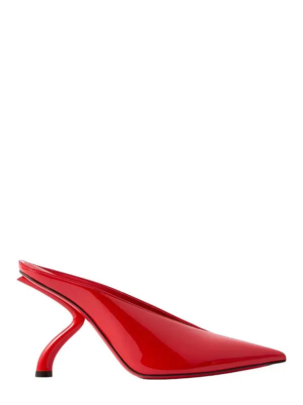 FERRAGAMO Itaca Patent-leather Mules - Red