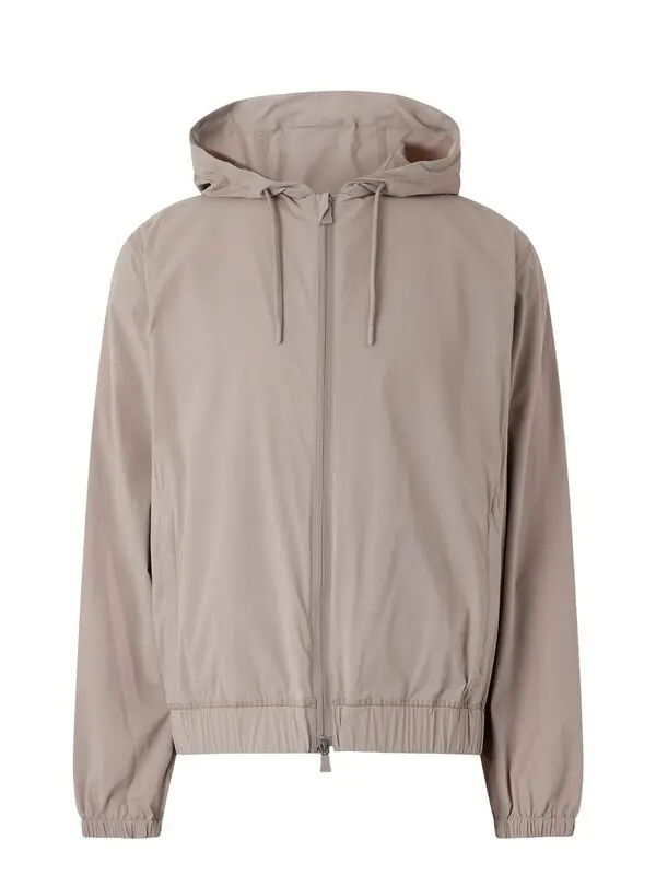 Herno Corridor Cotton Terry Hoodie - Neutrals