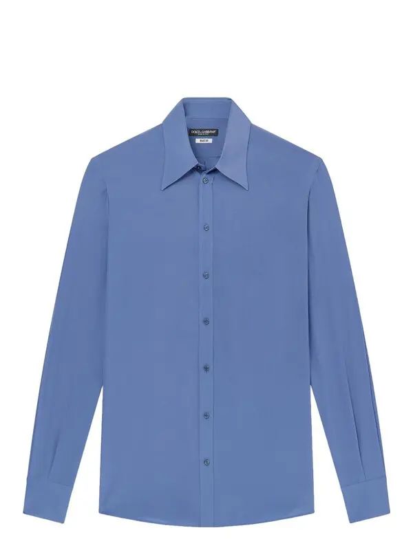 Dolce & Gabbana Silk Oxford Shirt - Blue