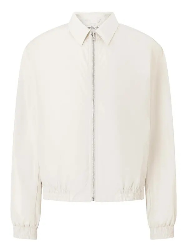 Acne Studios Okot Logo-print Nylon-taffeta Jacket - Neutrals