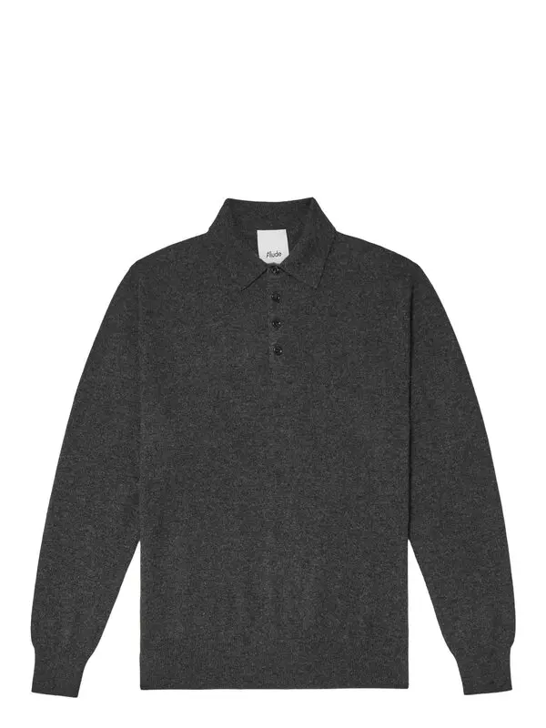 Givenchy Cashmere Polo Shirt - Charcoal
