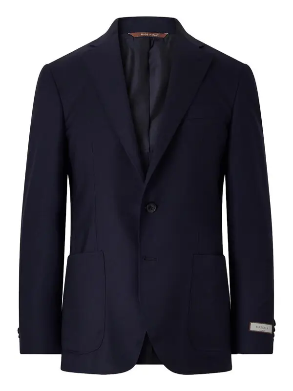 Canali Kei Cashmere-twill Blazer - Blue