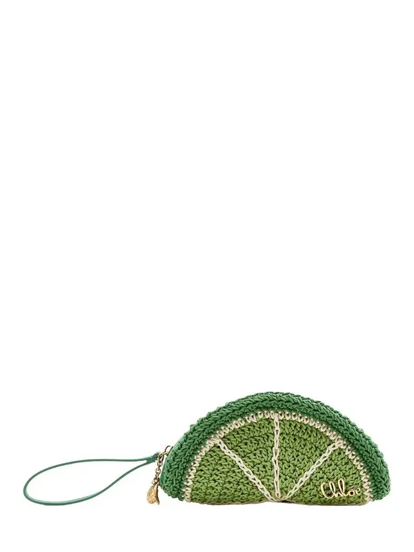 Chloé Tropicus Braided Clutch - Green