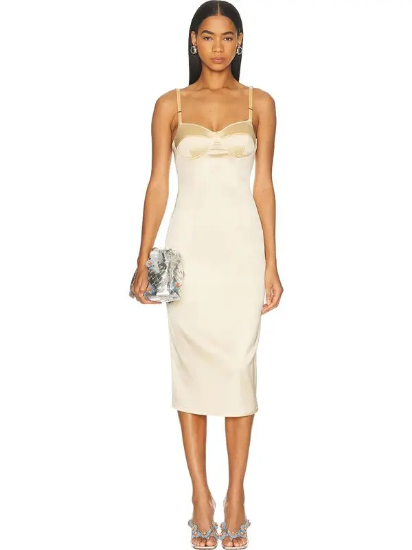 MUGLER Bustier Dress - Butter