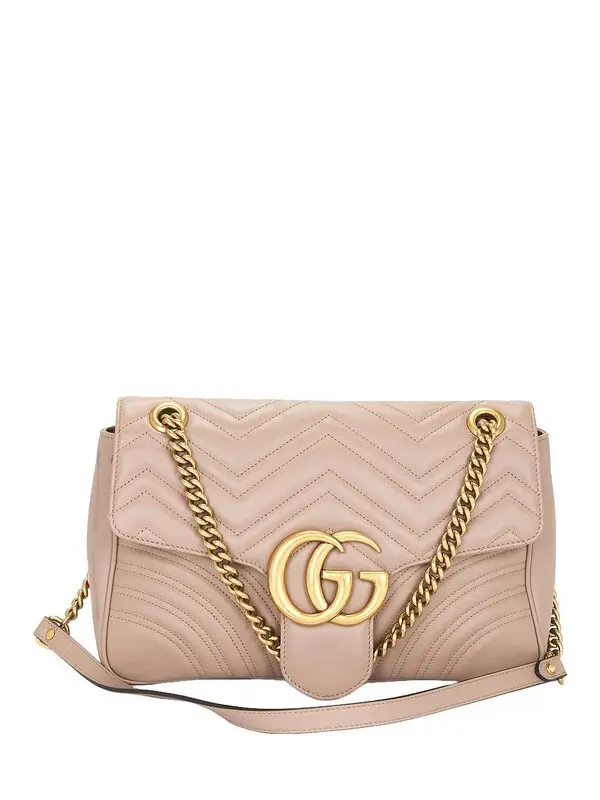 Gucci Gg Marmont Shoulder Bag - Beige