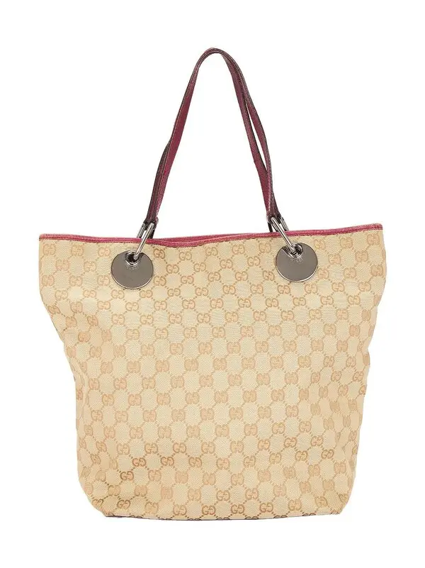 Gucci Eclipse Gg Canvas Tote Bag - Beige