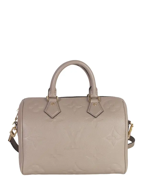 LOUIS VUITTON Giant Monogram Empreinte Speedy Bandouliere 25 - Gray