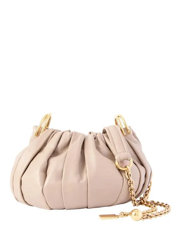 Chloé Pleated Leather Shoulder Bag - Pink