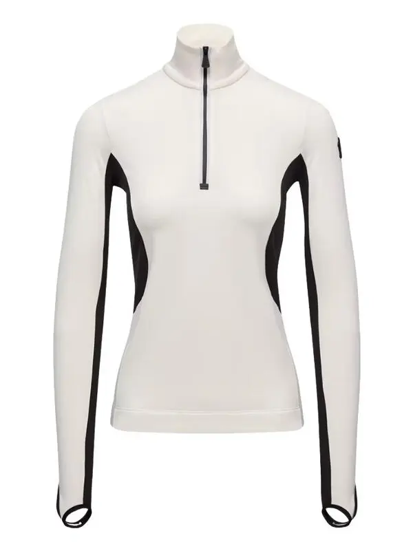 Moncler Polartec Half-zip Turtleneck - White