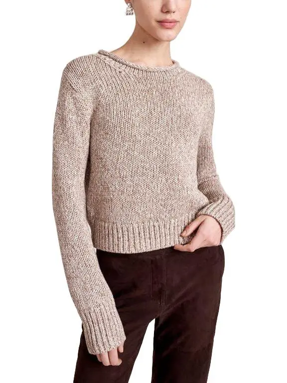 LA LIGNE Marled Mini Marina Rollneck Sweater - Marled Tan