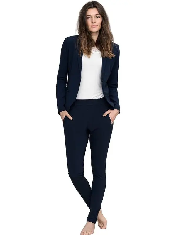 KAFFE Jillian Long Sleeve Regular Fit Blazer - Midnight Marine