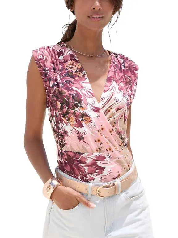 LASCANA Wrap-look Top - Taupe Berry
