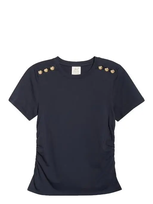 Cinq À Sept Jasper Cotton-blend Top - Navy