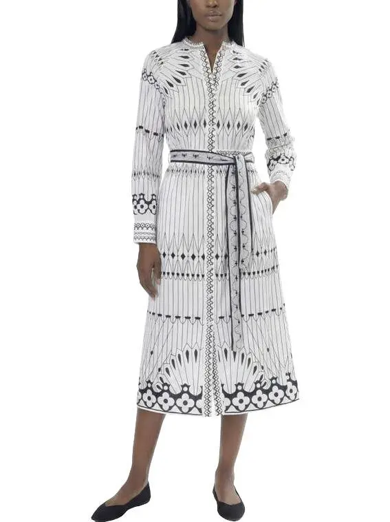 AREA STARS Diya Midi Shirt Dress - Black