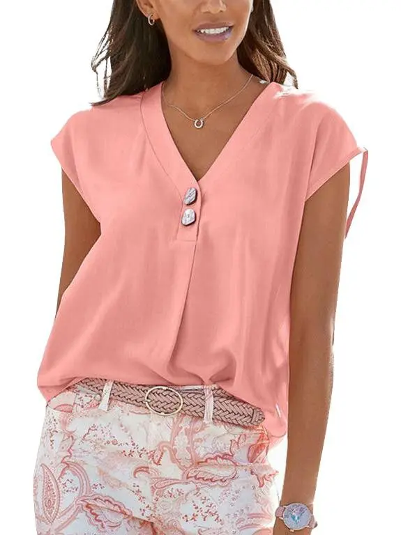 LASCANA Lightweight Ajour Sweater - Apricot