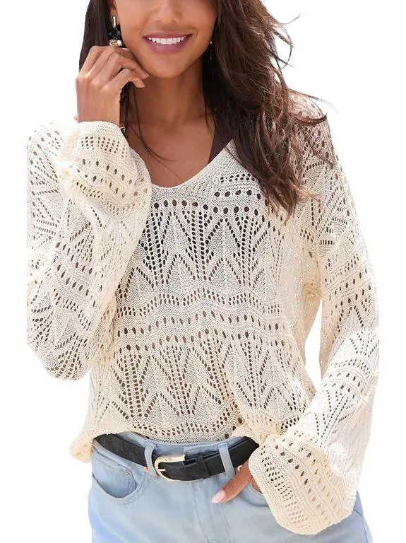 LASCANA Lightweight Knit Top - Red