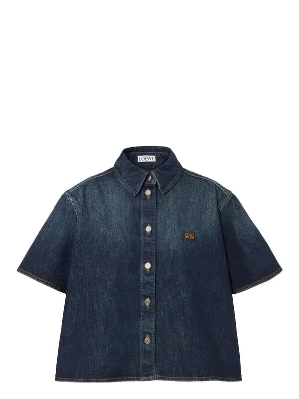 Loewe Double L Denim Shirt - Blue