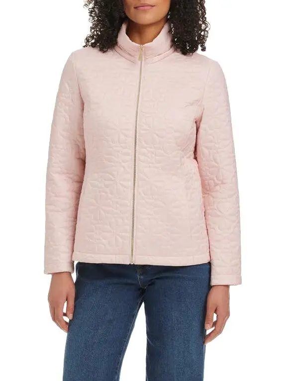Kate Spade New York Short Spade Flower Quilted Jacket - Blush Pink