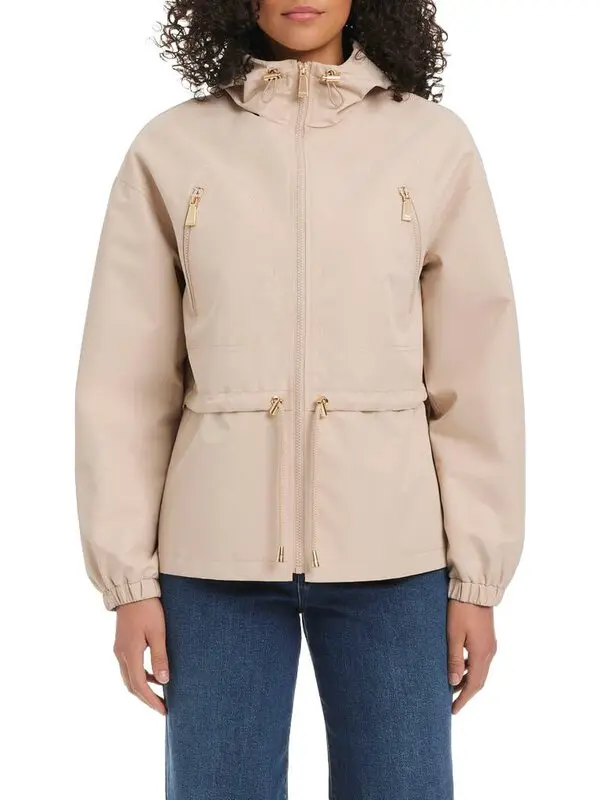 Kate Spade New York Crop Hooded Jacket - Fired Clay