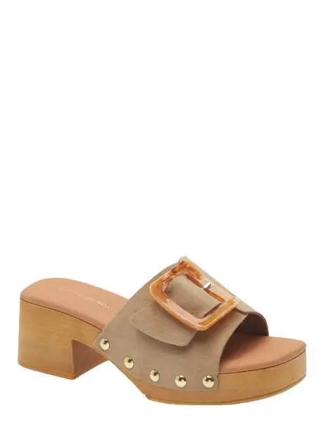 CHOCOLAT BLU Lio Platform Slide Sandal - Mushroom Suede