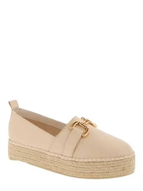 CHOCOLAT BLU Nabi Platform Espadrille - Cream Leather
