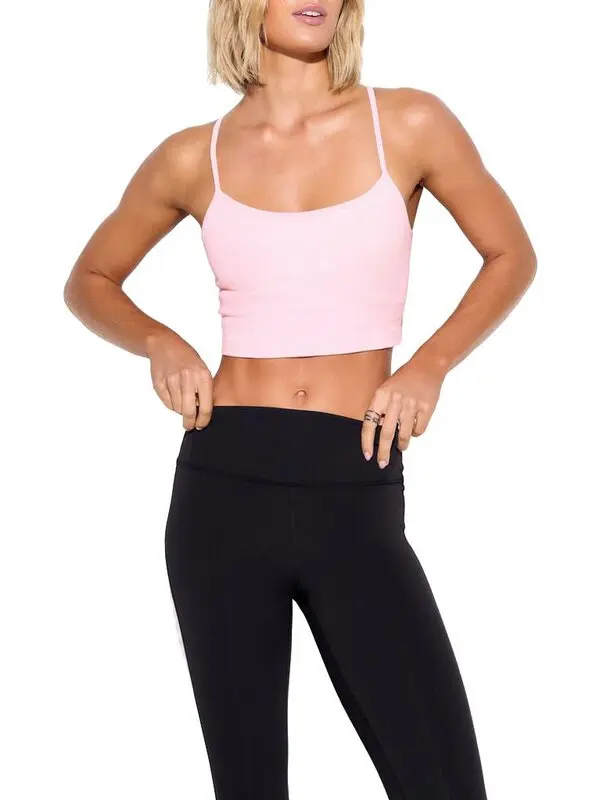 Spiritual Gangster Exhale Cropped Camisole - Pink Quartz