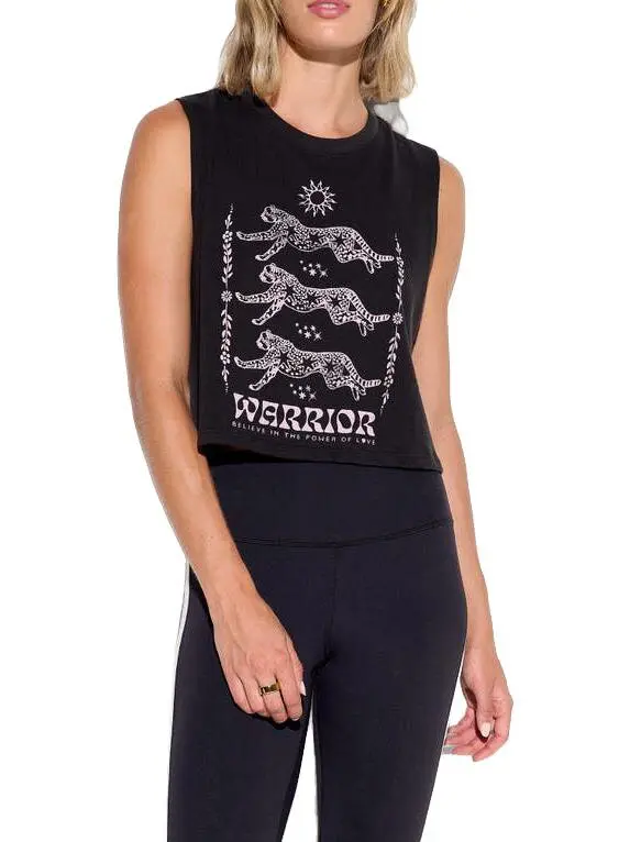 Spiritual Gangster Warrior Love Spirit Crop Top - Black