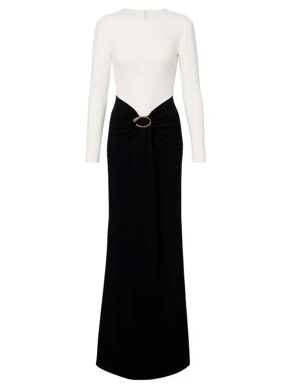 Roland Mouret Draped Jersey Gown - White