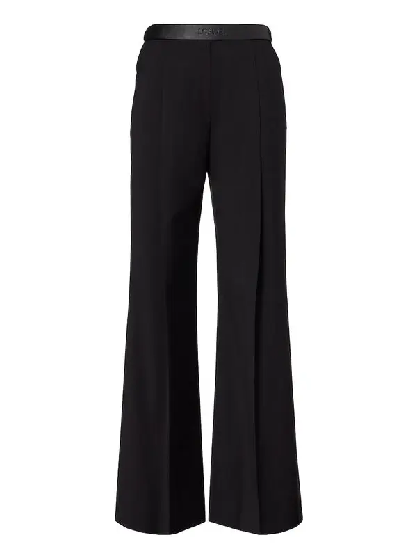 Loewe Wide-leg Wool Pants - Black