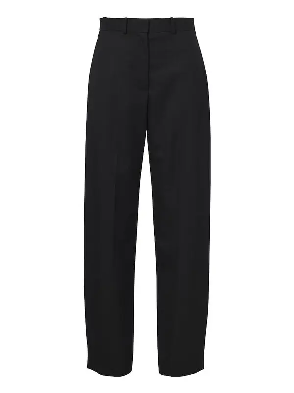 Loewe Wool Wide-leg Trousers - Black