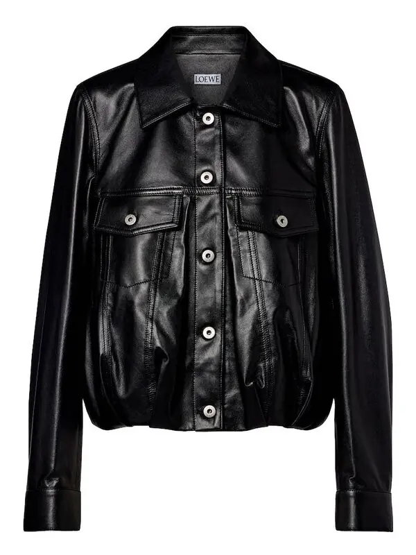 Loewe Leather Jacket - Black