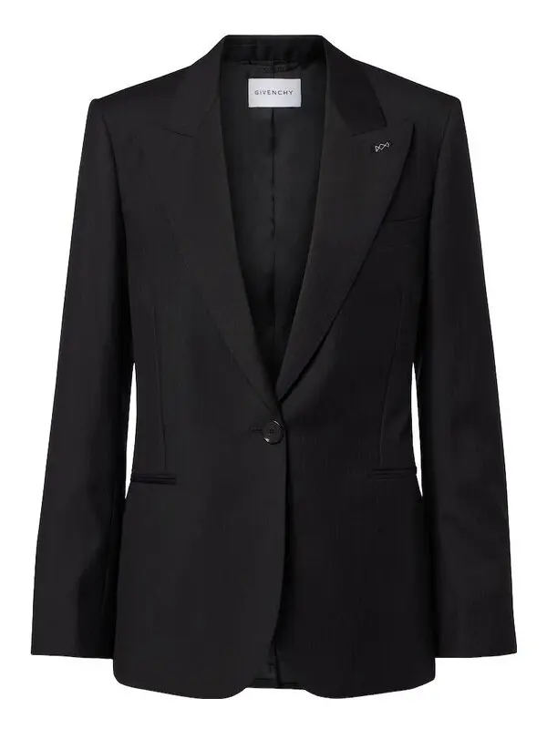 Givenchy Wool Striped Blazer - Black