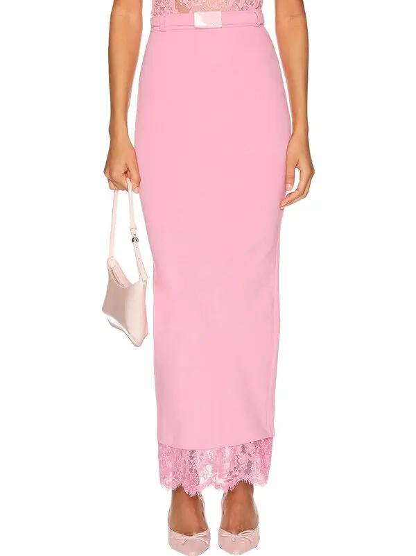 ROWEN ROSE Lace Maxi Skirt - Pink