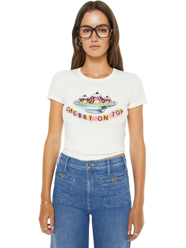 MOTHER The Itty Bitty Ringer Cherry On Top T-shirt - Multi