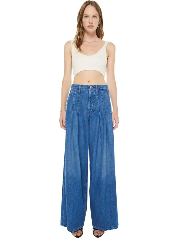 MOTHER The Pleaty Pouty Skimp Big Tipper Pants - Blue