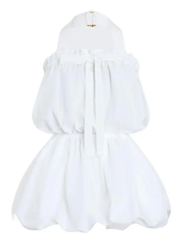 PATOU Halterneck Bloomer Mini Dress - White