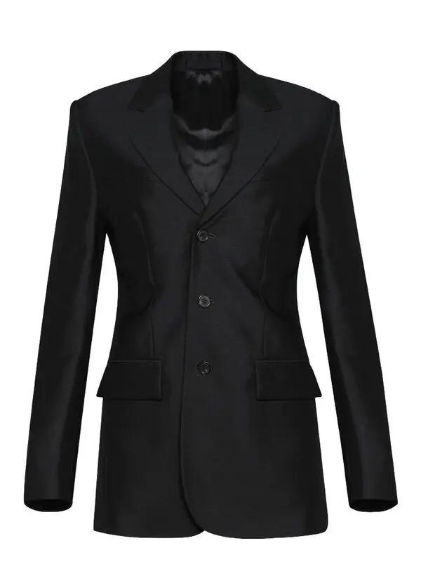 Wardrobe.NYC Light Longline Blazer - Black