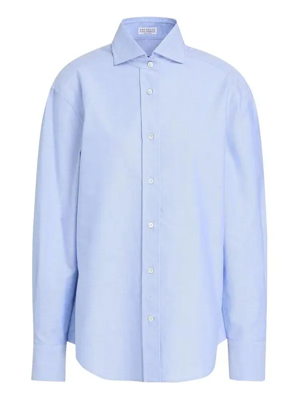 Brunello Cucinelli Cotton Shirt - Light Blue