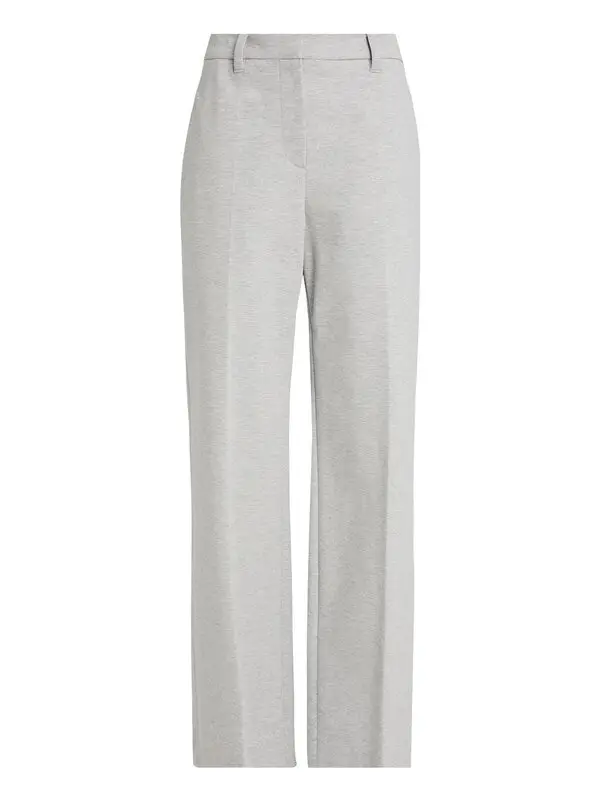Brunello Cucinelli Cotton-blend Jersey Wide-leg Pants - Light Gray